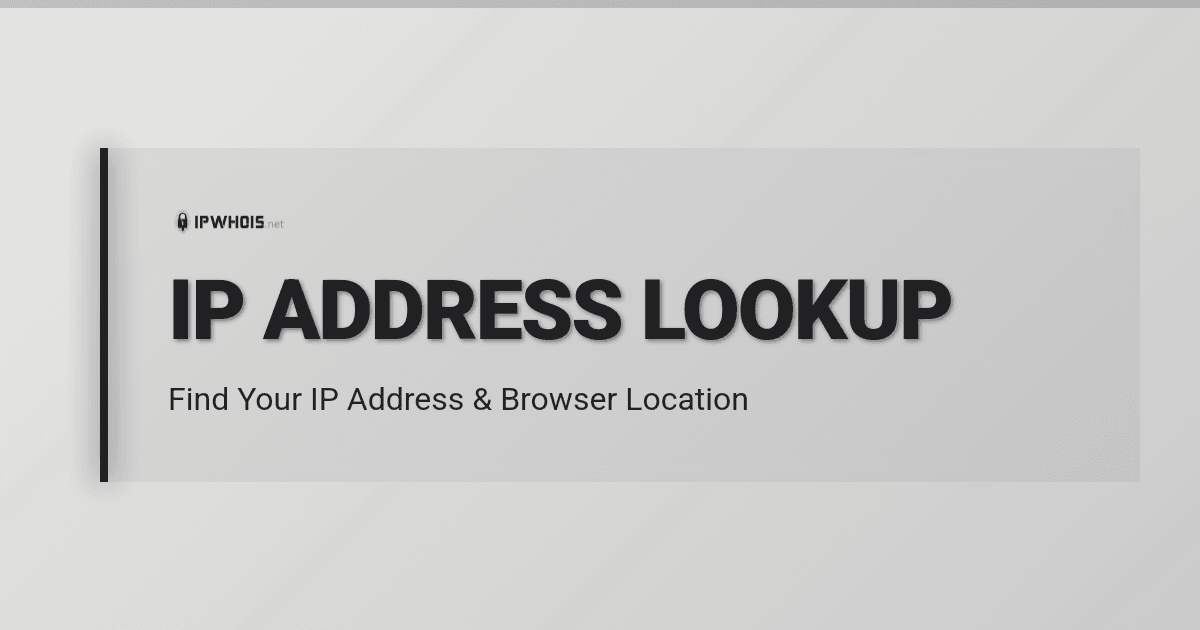IP Address Lookup - Free IP Location, ISP & WHOIS Tool